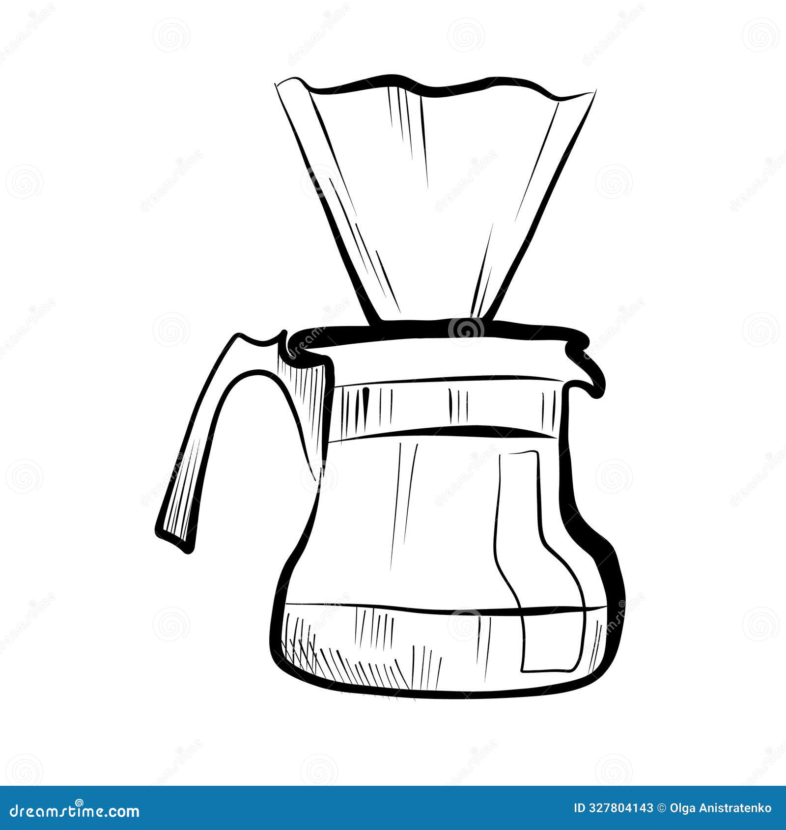 Drawing Lines. Line Art Coffee Filter Stock Illustration - Illustration ...