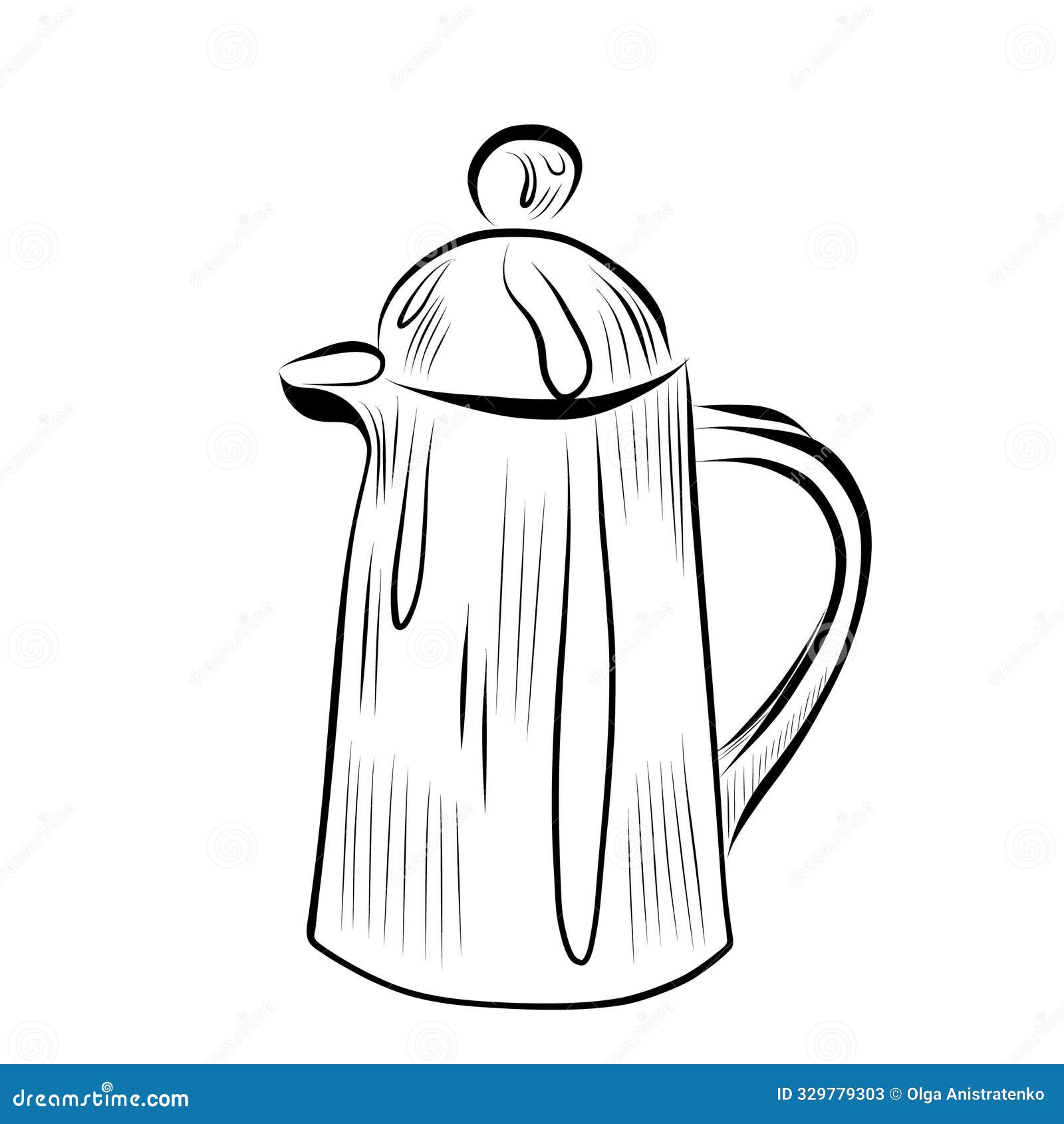 Drawing Lines. Line Art Coffee Filter Stock Vector - Illustration of ...