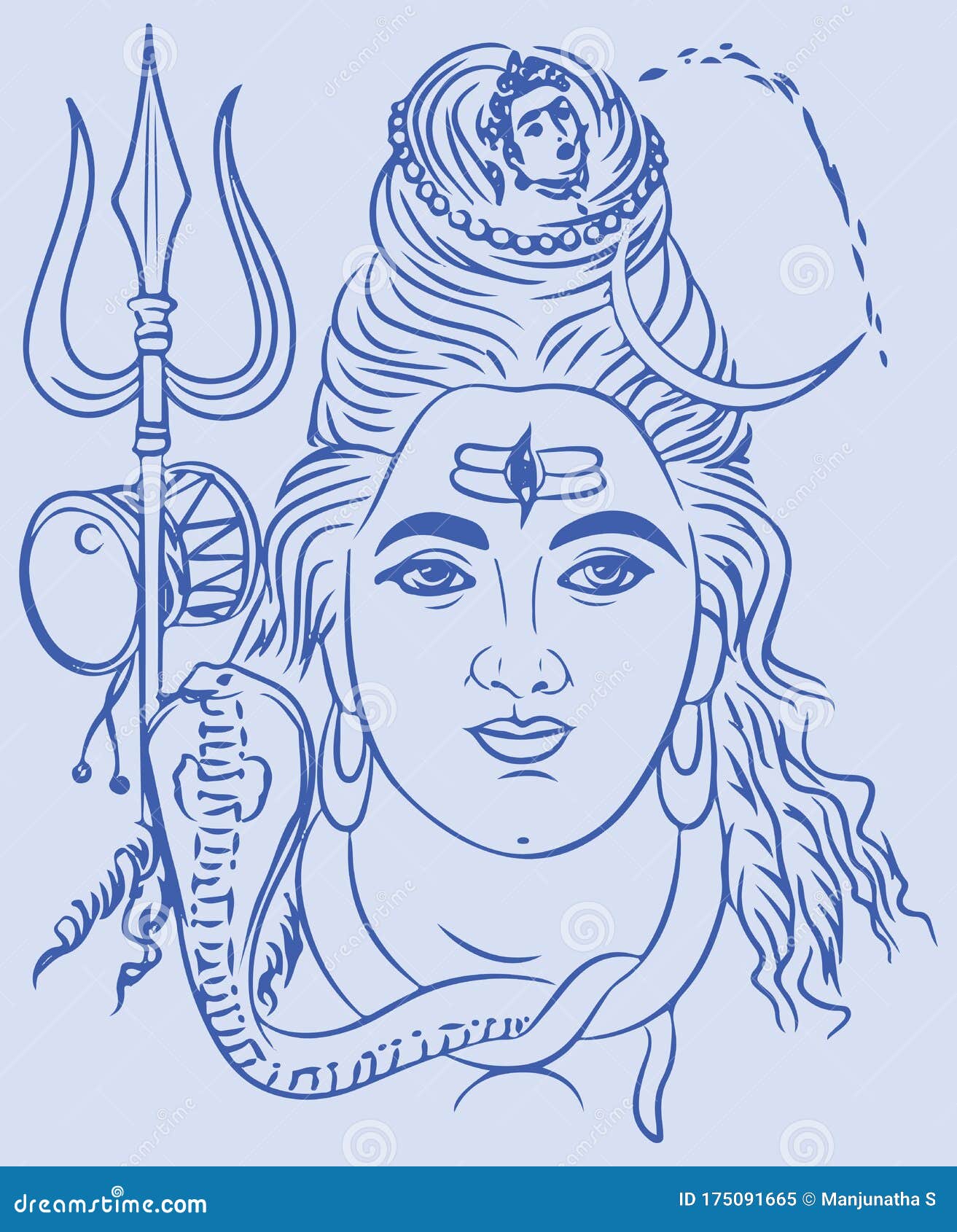 Pencil Drawing Of Lord Shiva