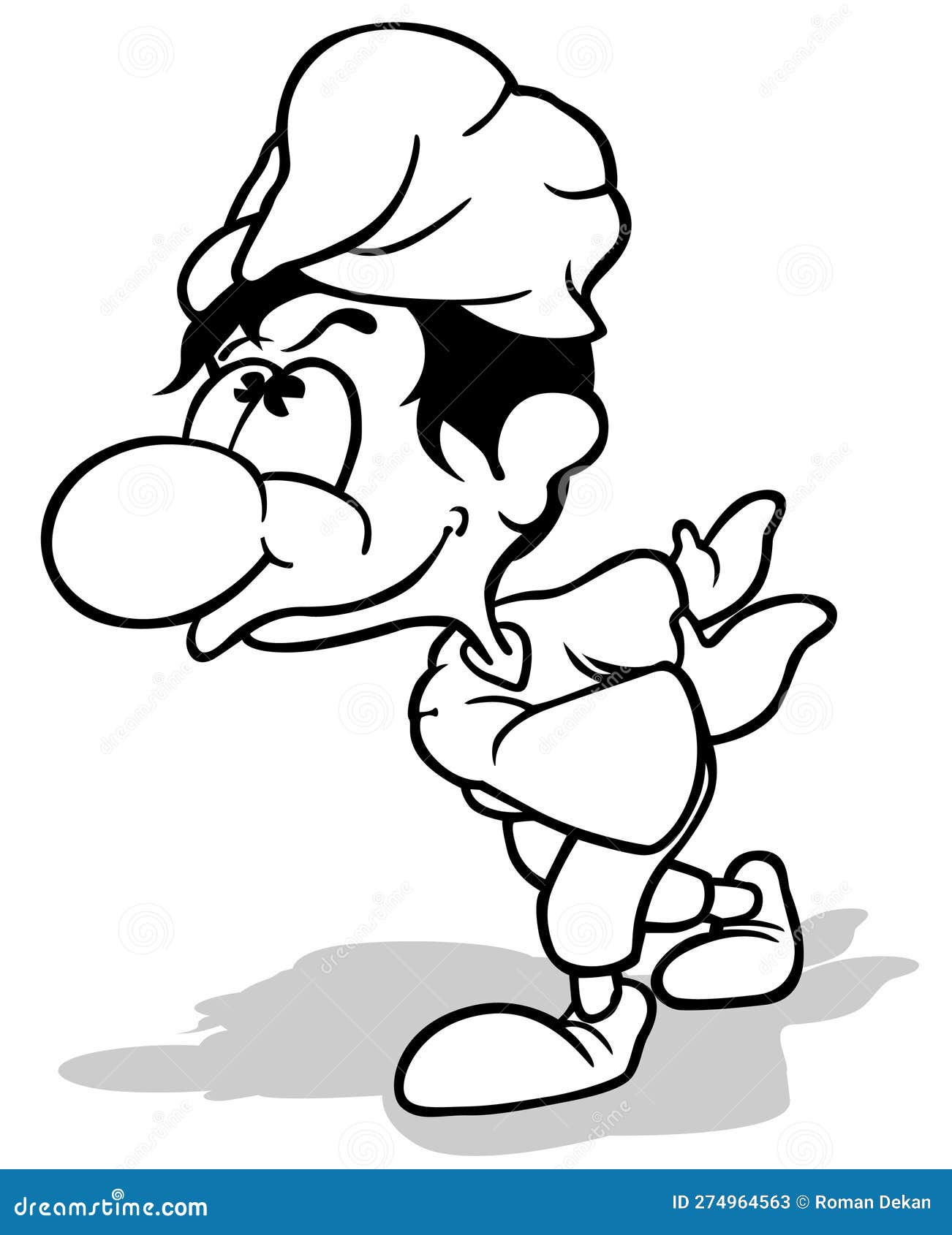 Drawing of a Magic Dwarf stock vector. Illustration of cartoon - 274964563