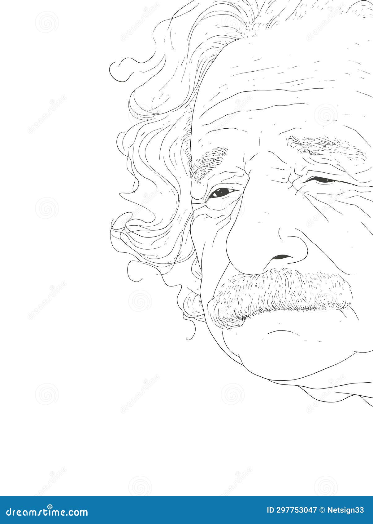Portrait Of Albert Einstein, Physicist, Chemist And Mathematician In Retro Comic Style. Vector ...