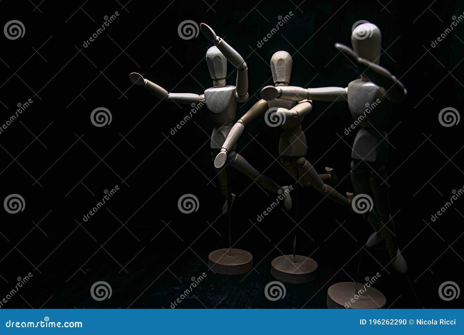 Drawing Mannequins Posing Like they are Jumping Towards Something Stock ...