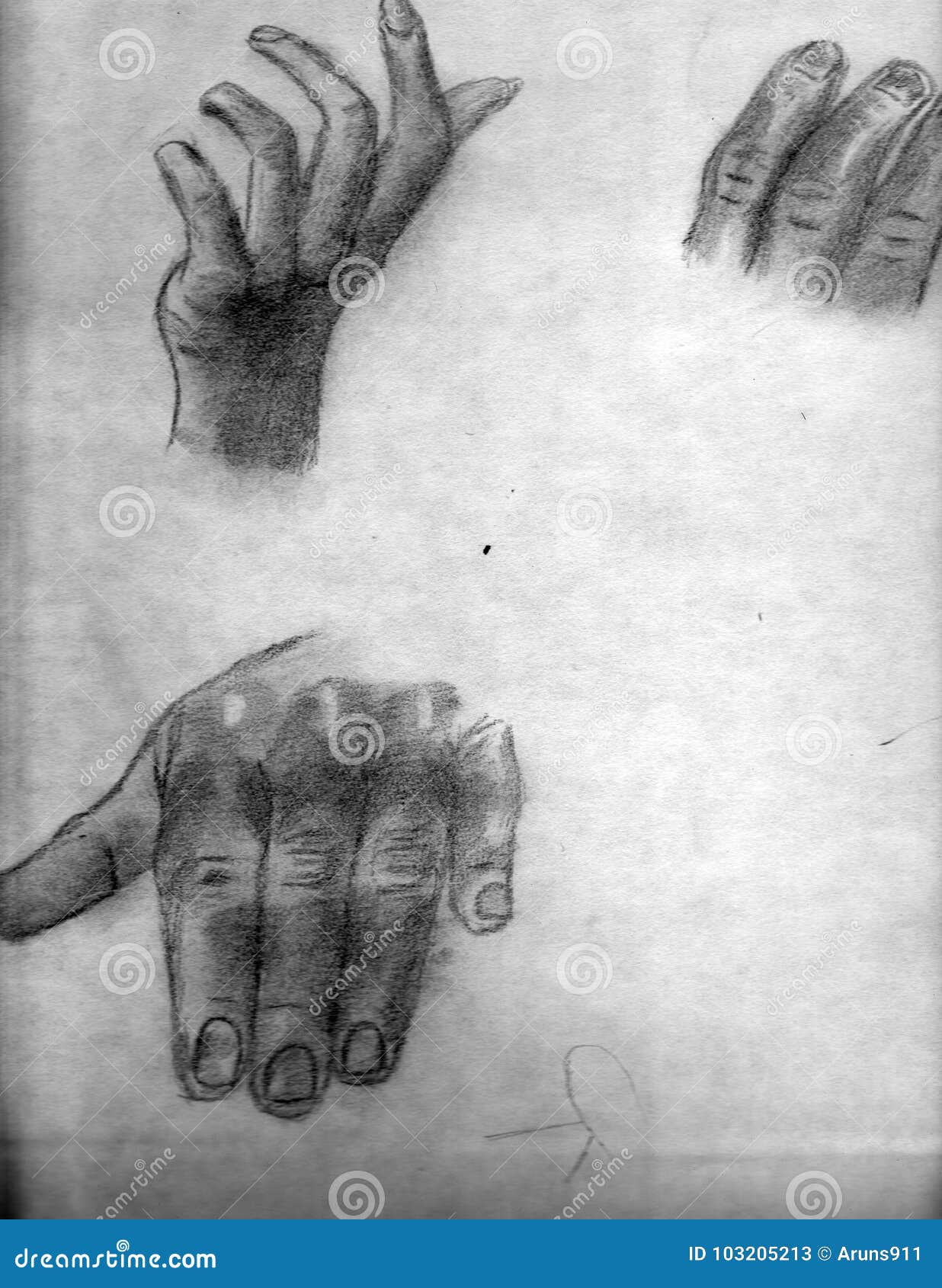 Many human Hands stock illustration. Illustration of drawing - 103205213
