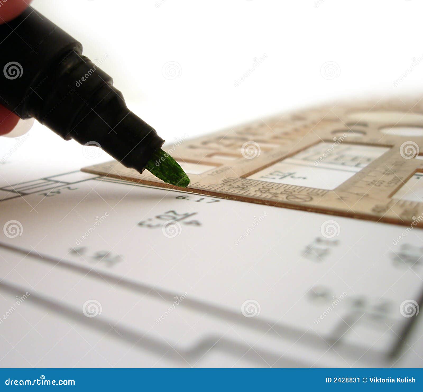 Drawing with marker stock image. Image of house, architectural - 2428831