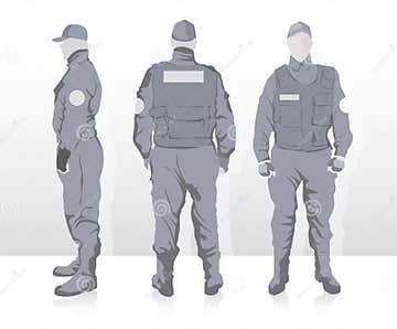 Drawing men in uniform stock vector. Illustration of grey - 34118270