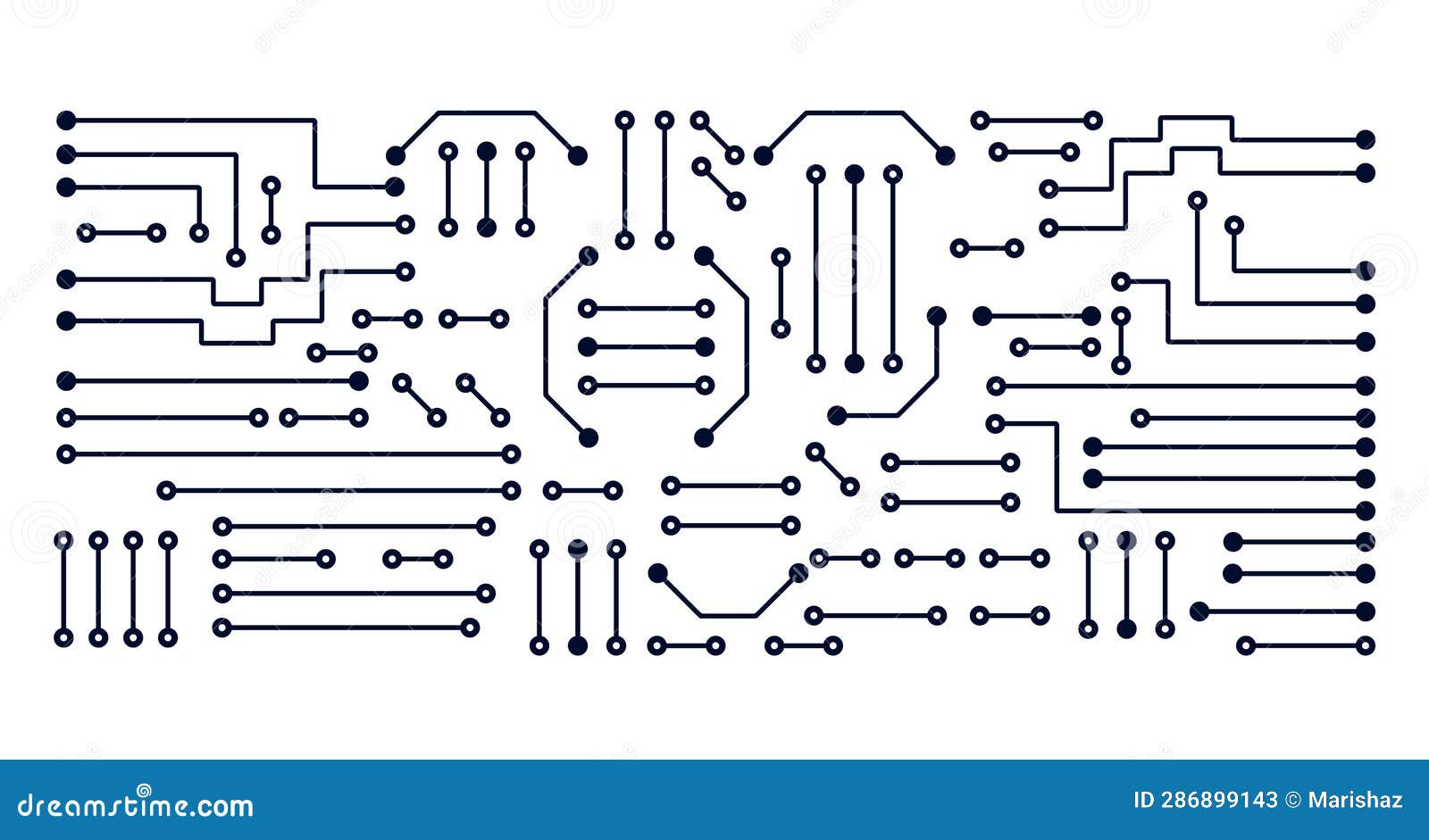 Drawing Electronic Circuit. Abstract Technology Background Stock ...