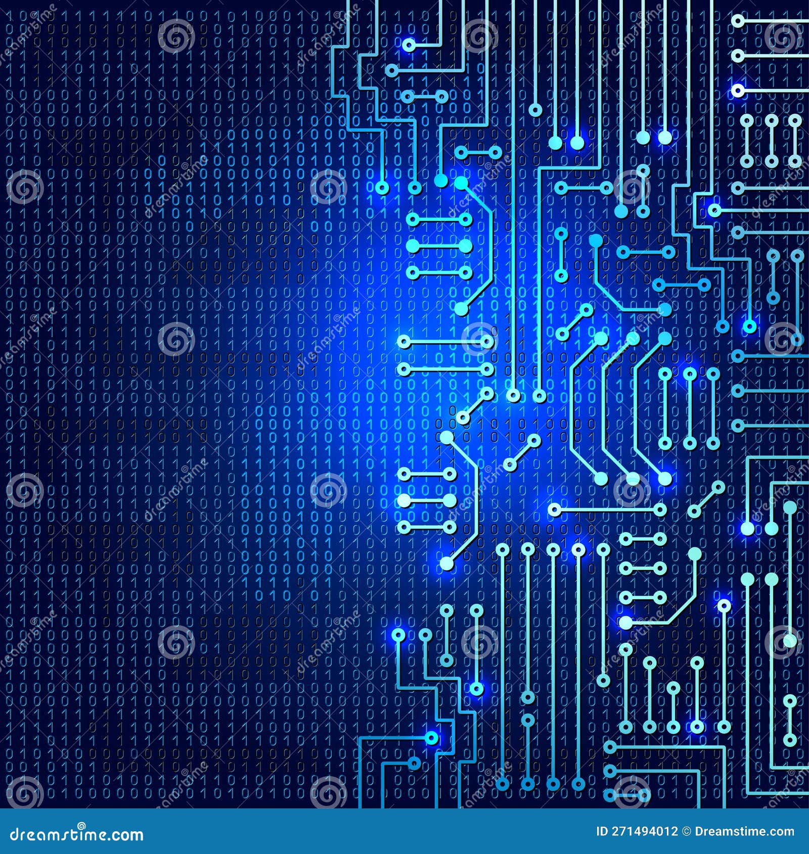 Drawing Modern Electronic Circuit Vector Illustration | CartoonDealer ...