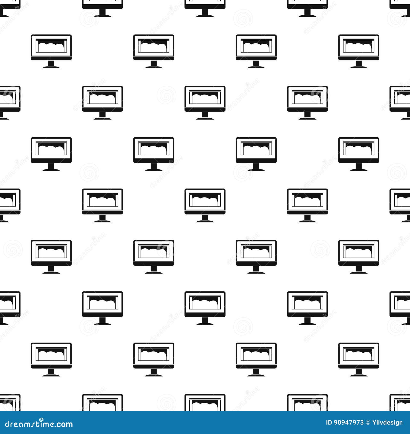Drawing Monitor Pattern Vector Stock Vector - Illustration of graphic ...