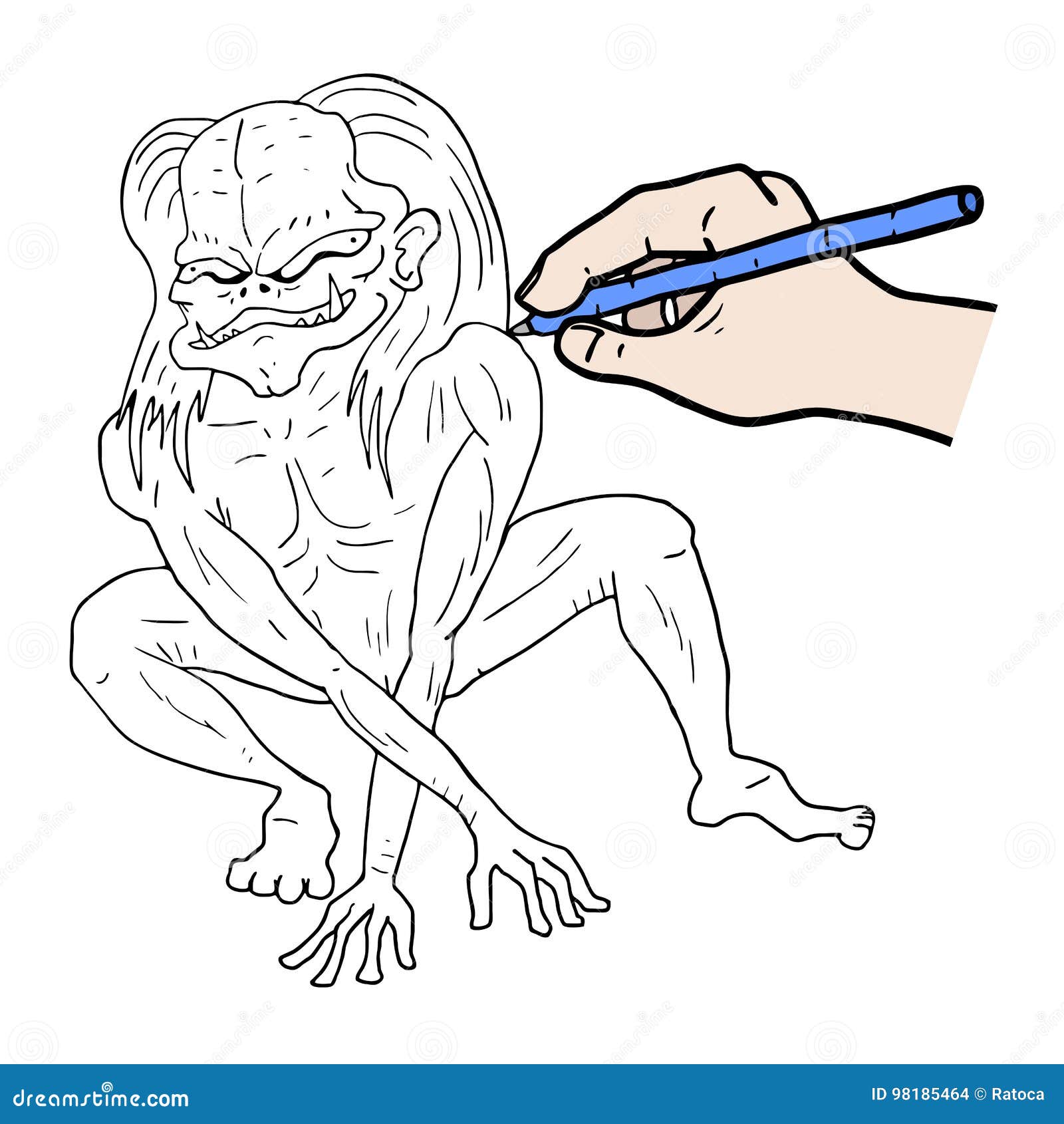 Scary Drawings Of Monsters Easy