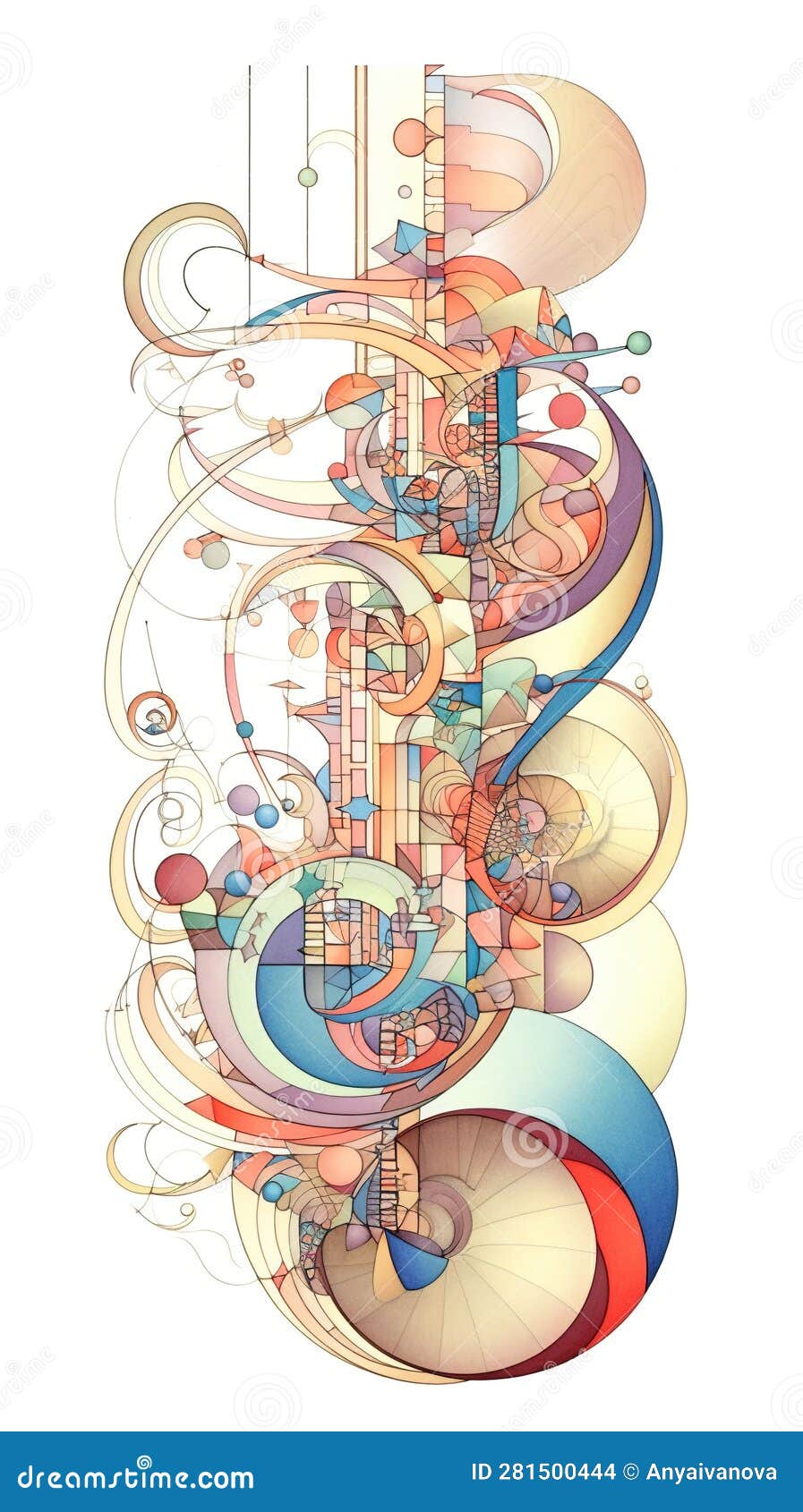 A Drawing of a Musical Instrument with Musical Notes. Generative AI ...