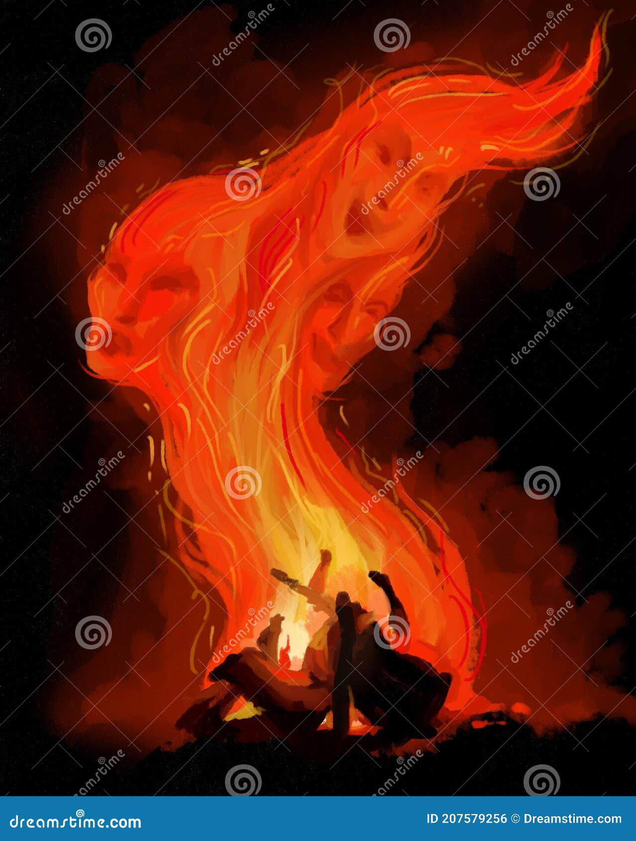 Mystical Fire Royalty-Free Stock Image | CartoonDealer.com #207579256