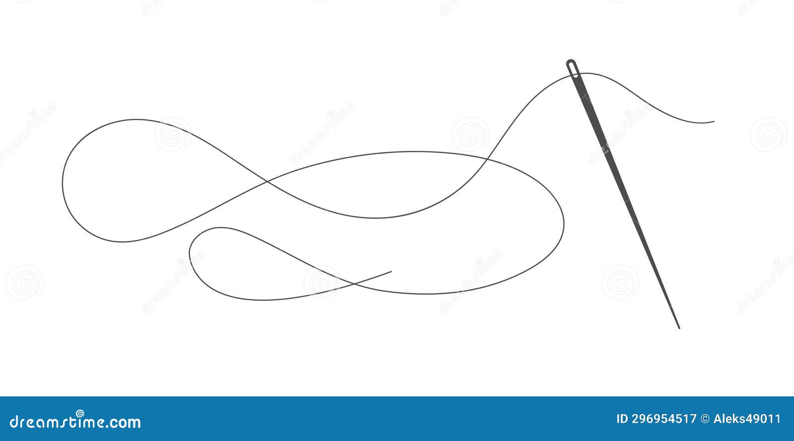 Drawing of a Needle and Thread. Embroidery and Needlework. Line Art ...