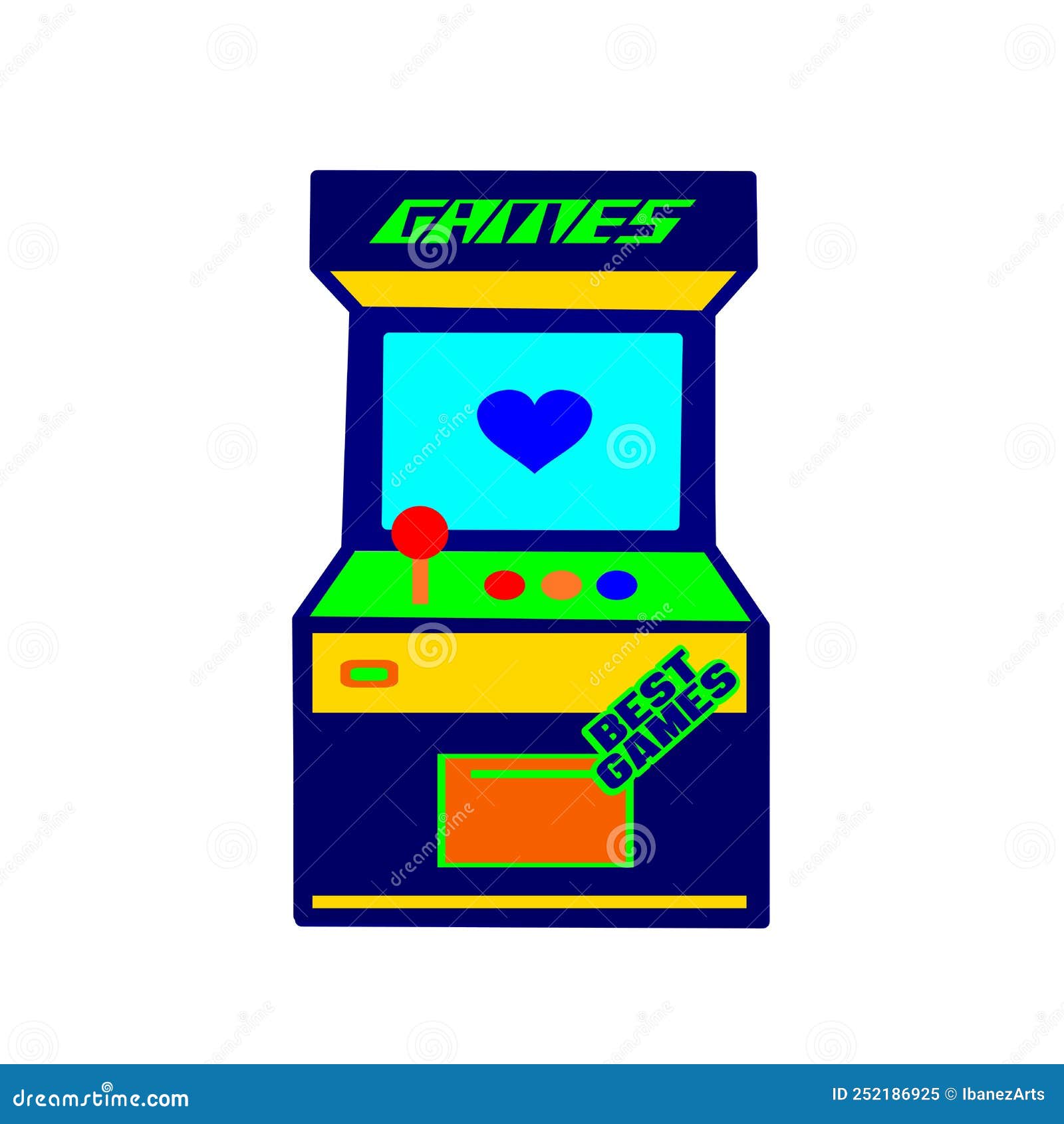 Drawing of an Old Arcade Game that Reminds Us of the Wonderful Games of ...