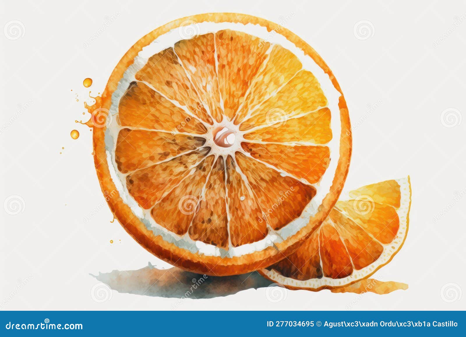 Drawing of an Orange Cut in Half. Generative AI. Stock Image - Image of ... Drawing of an Orange Cut in Half. Generative AI. Stock Image - Image of ...