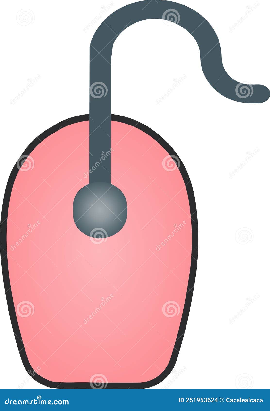 The Drawing of a PÃ¬nk Computer Mouse, a Small Hardware Input Device ...