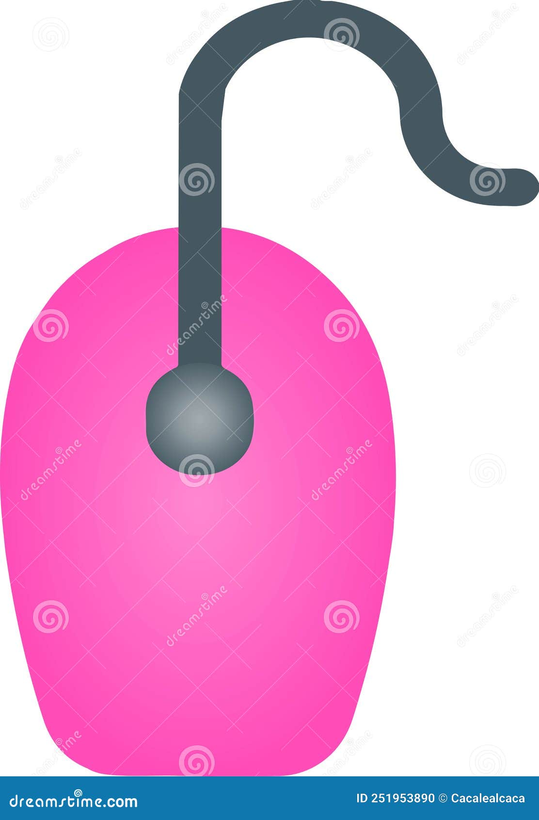 The Drawing of a PÃ¬nk Computer Mouse, a Small Hardware Input Device ...