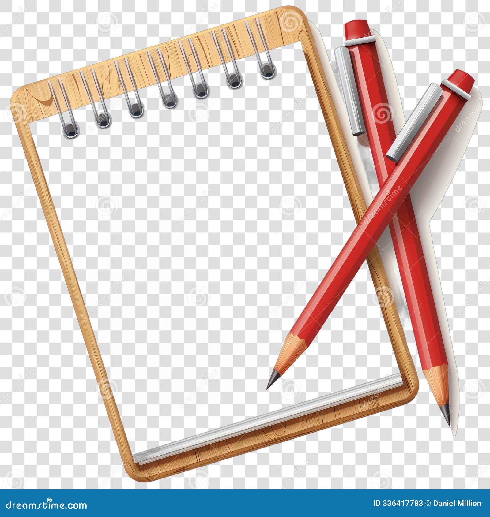 Drawing Pad Transparent Background Realistic Element Stock Illustration ...