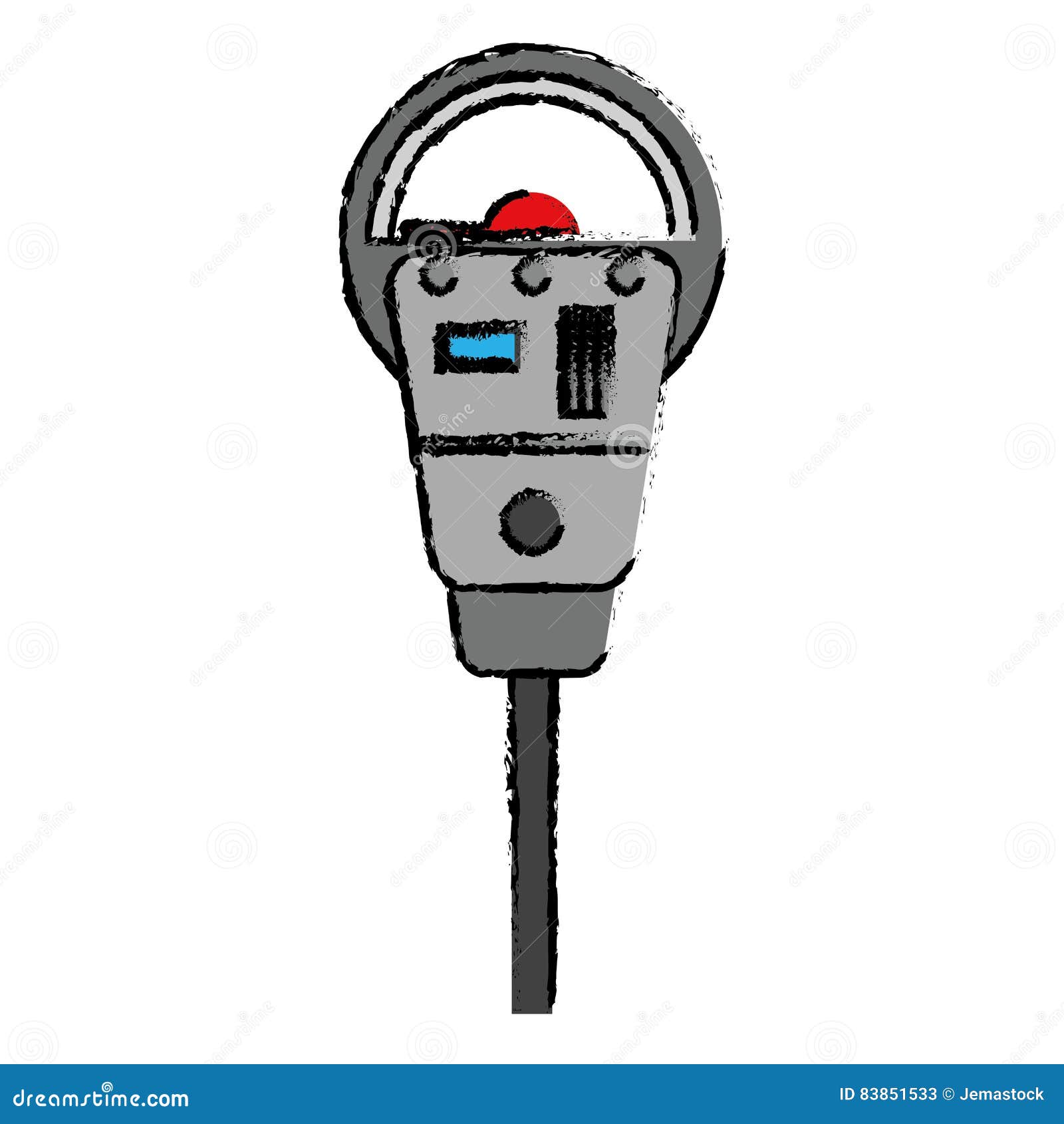 Drawing Parking Meter Payment Machine Stock Vector - Illustration of ...