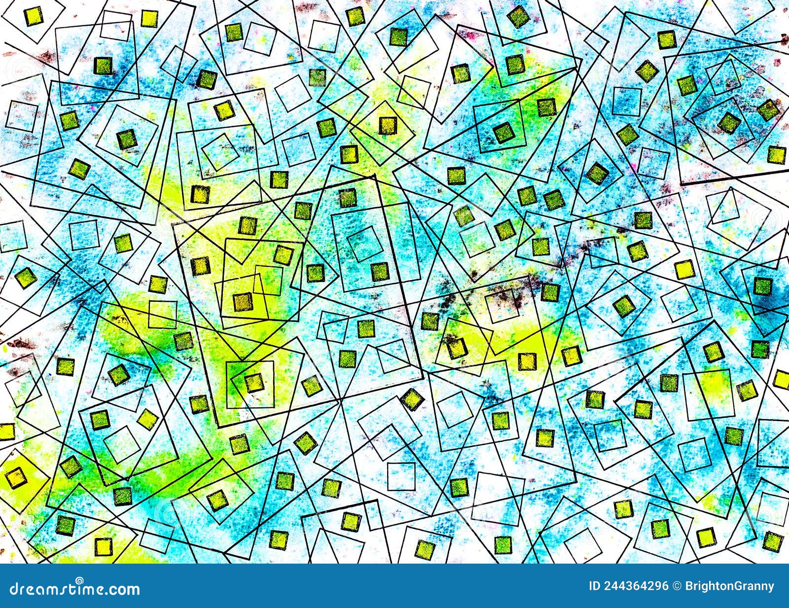 A Drawing of a Pattern of Squares Inside Squares. Stock Illustration ...