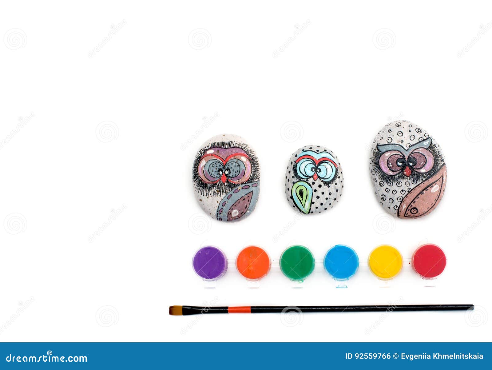 Drawing on pebbles stock photo. Image of pattern, hobby - 92559766