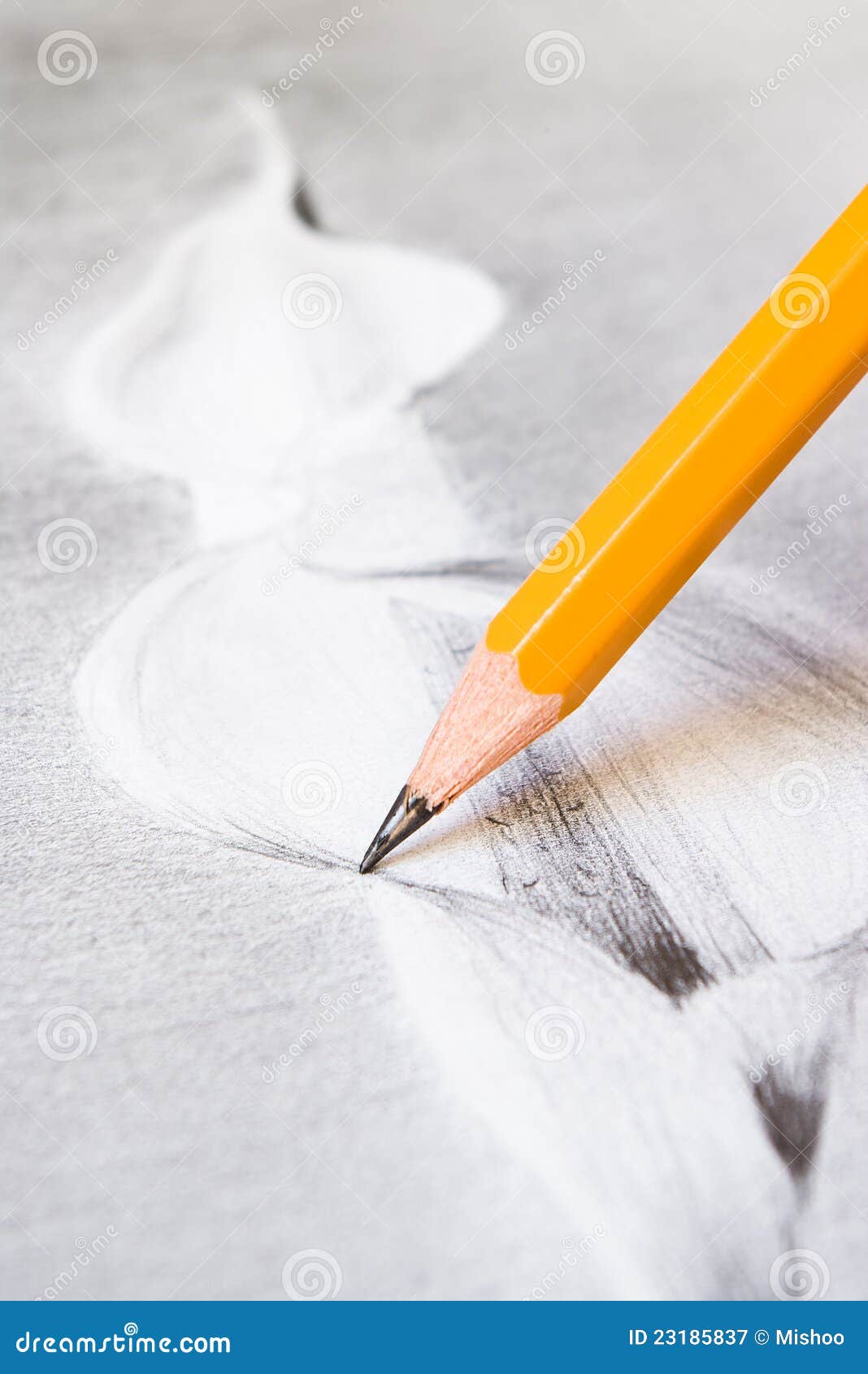 Drawing with pencil stock image. Image of graphic, white - 23185837