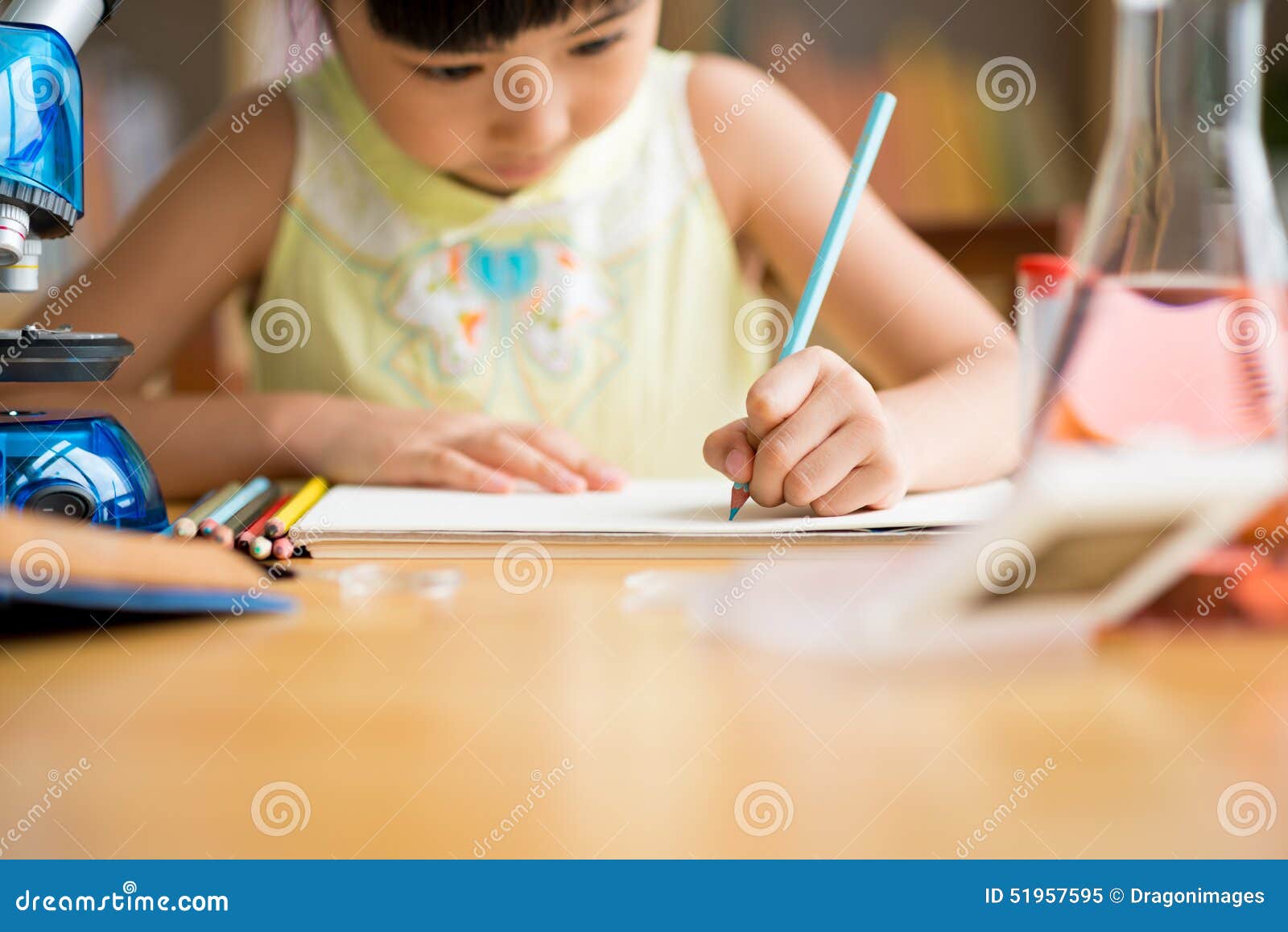 Drawing with pencil stock image. Image of focus, concentrated - 51957595