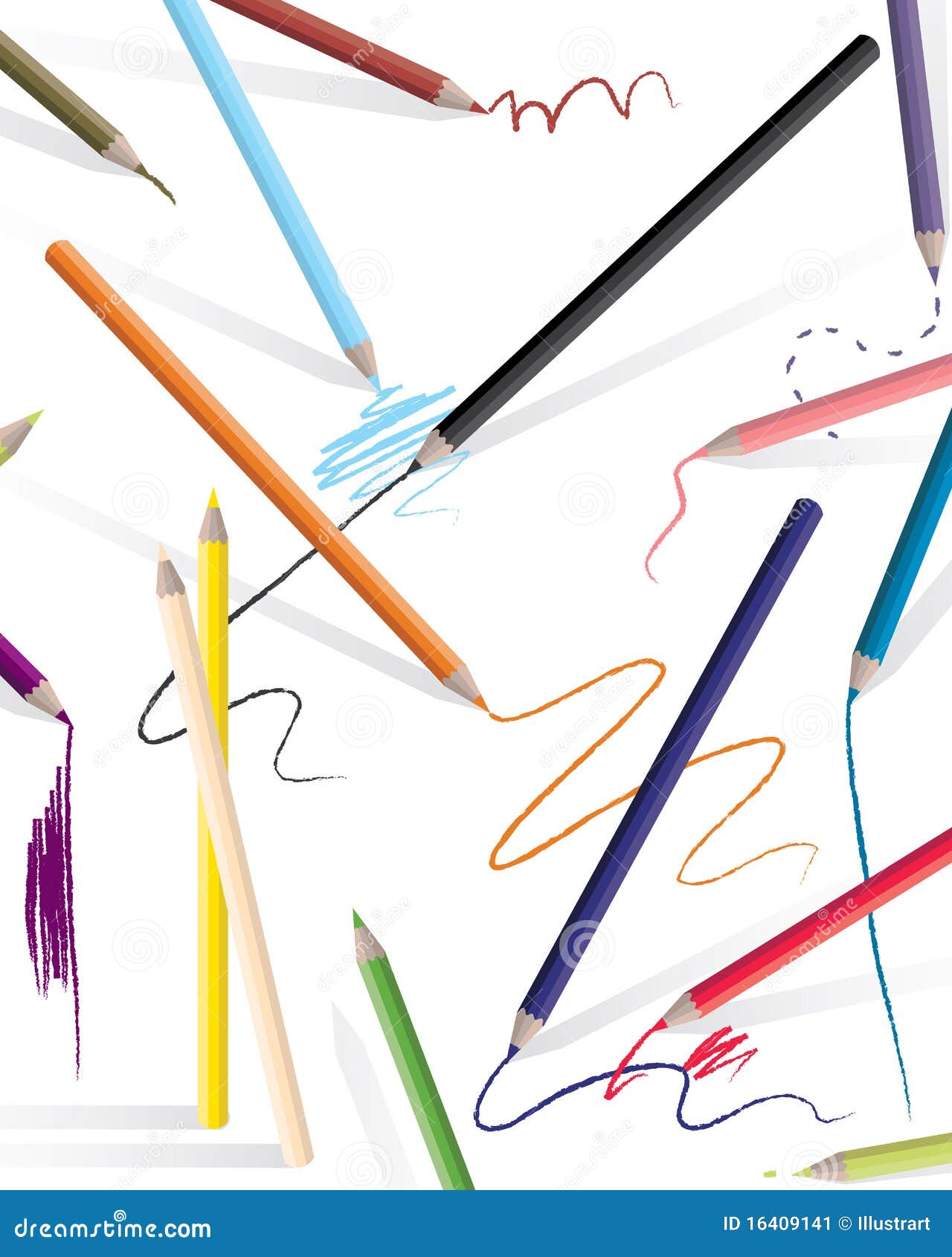 Drawing Pencils Cartoon Vector | CartoonDealer.com #16409141