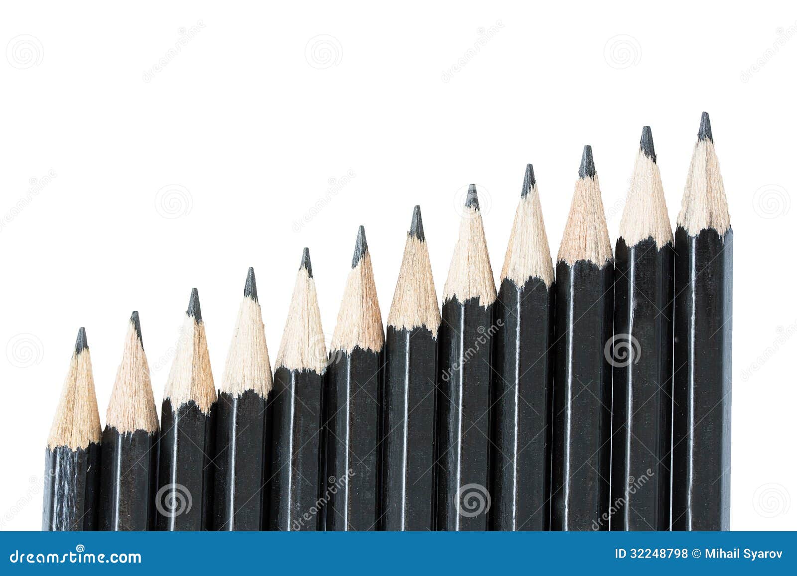 Drawing pencils in row stock photo. Image of erase, macro - 32248798