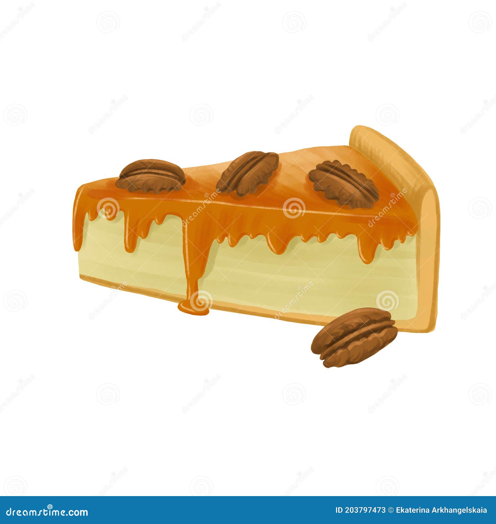 Drawing Piece of Cheesecake Stock Illustration - Illustration of gold ...