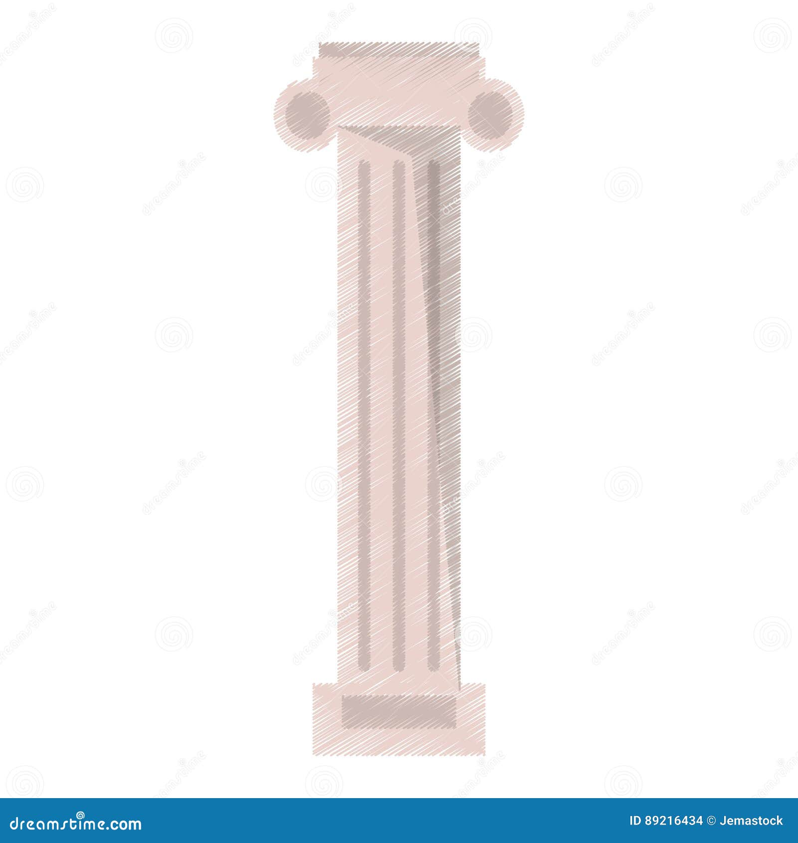 Drawing Pilaster Column Structure Image Stock Illustration ...