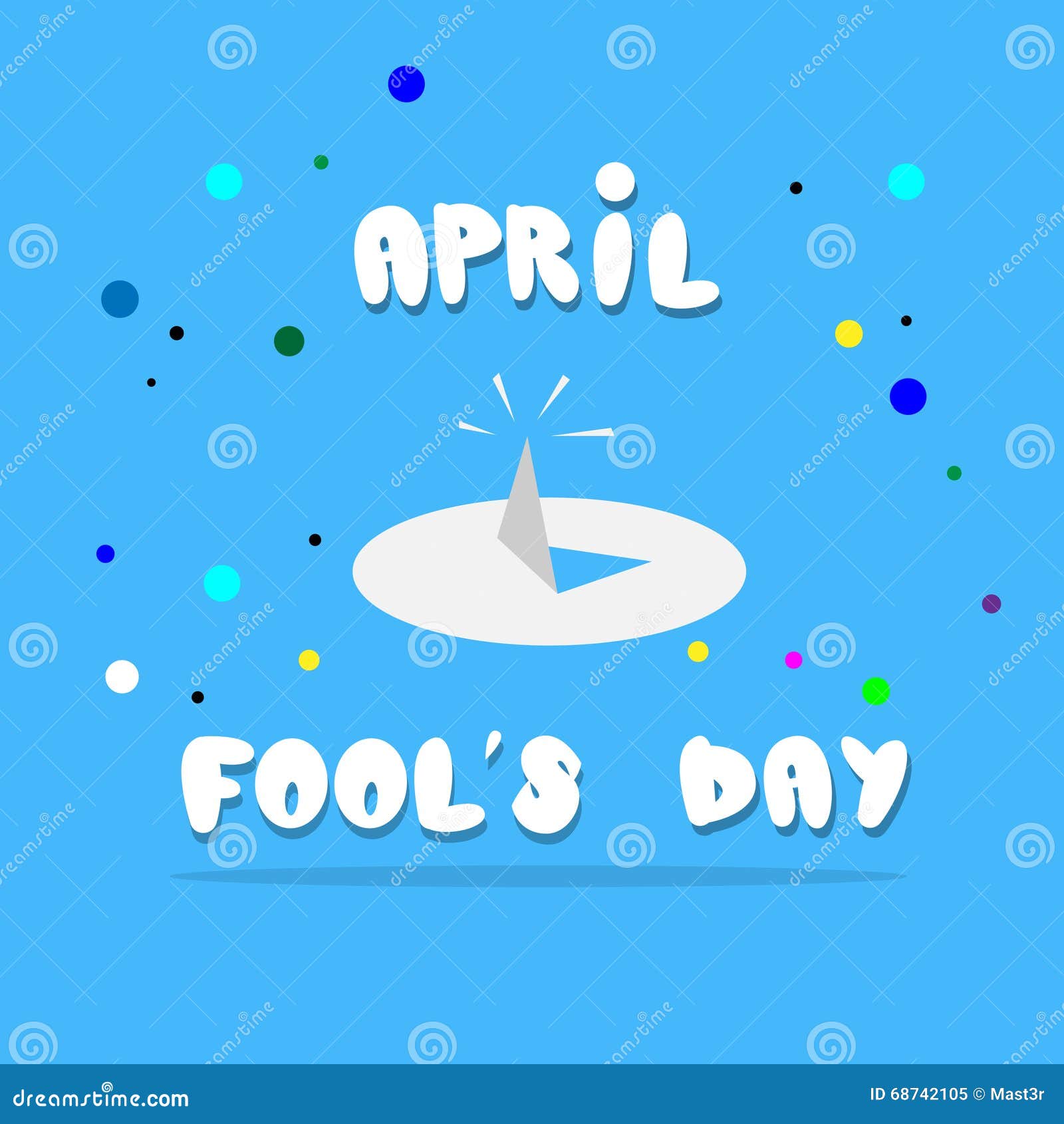First Of April Icons Set, Cartoon Style Vector Illustration ...