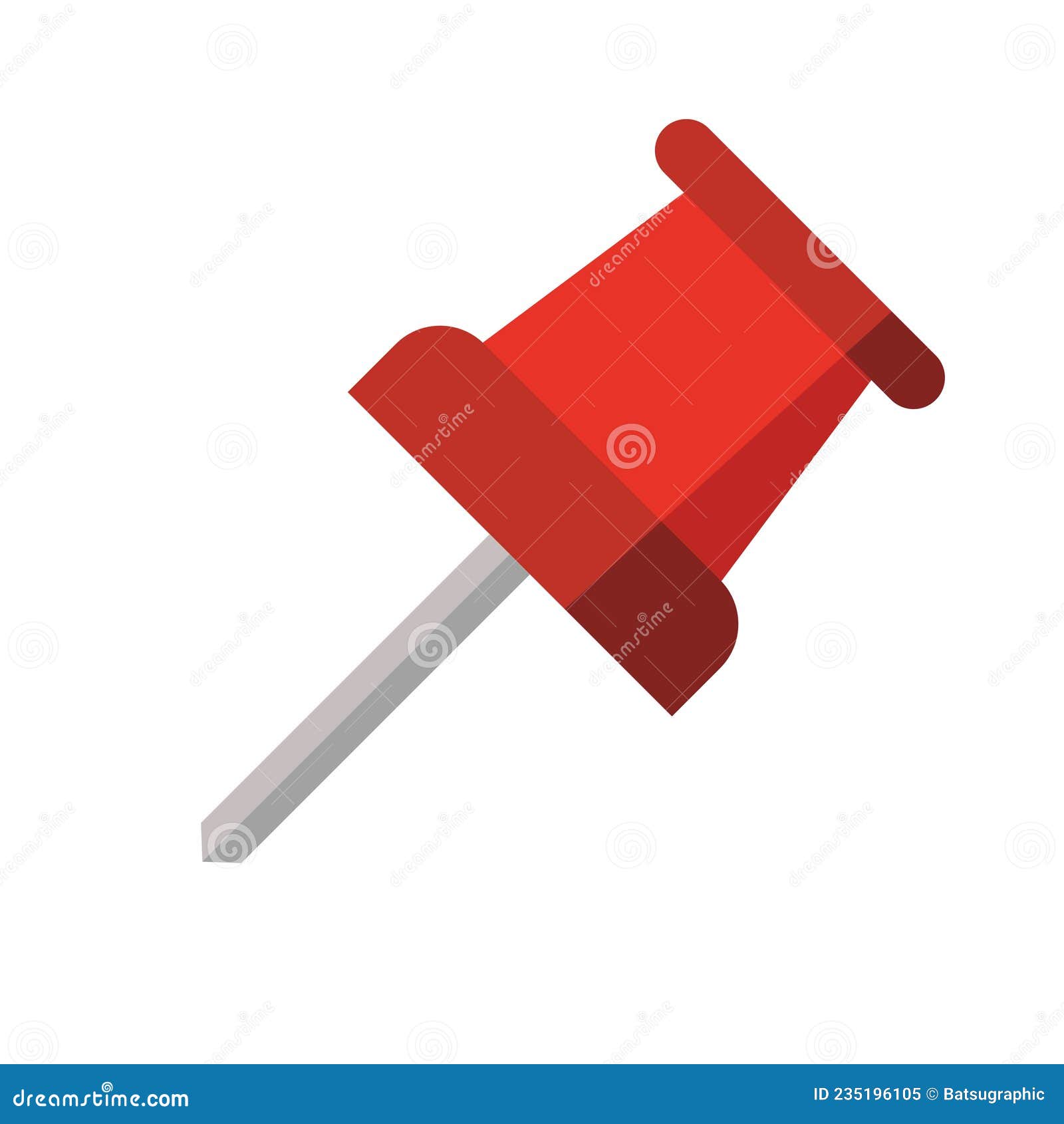 Drawing Pin Flat Clipart Vector Illustration Stock Vector ...