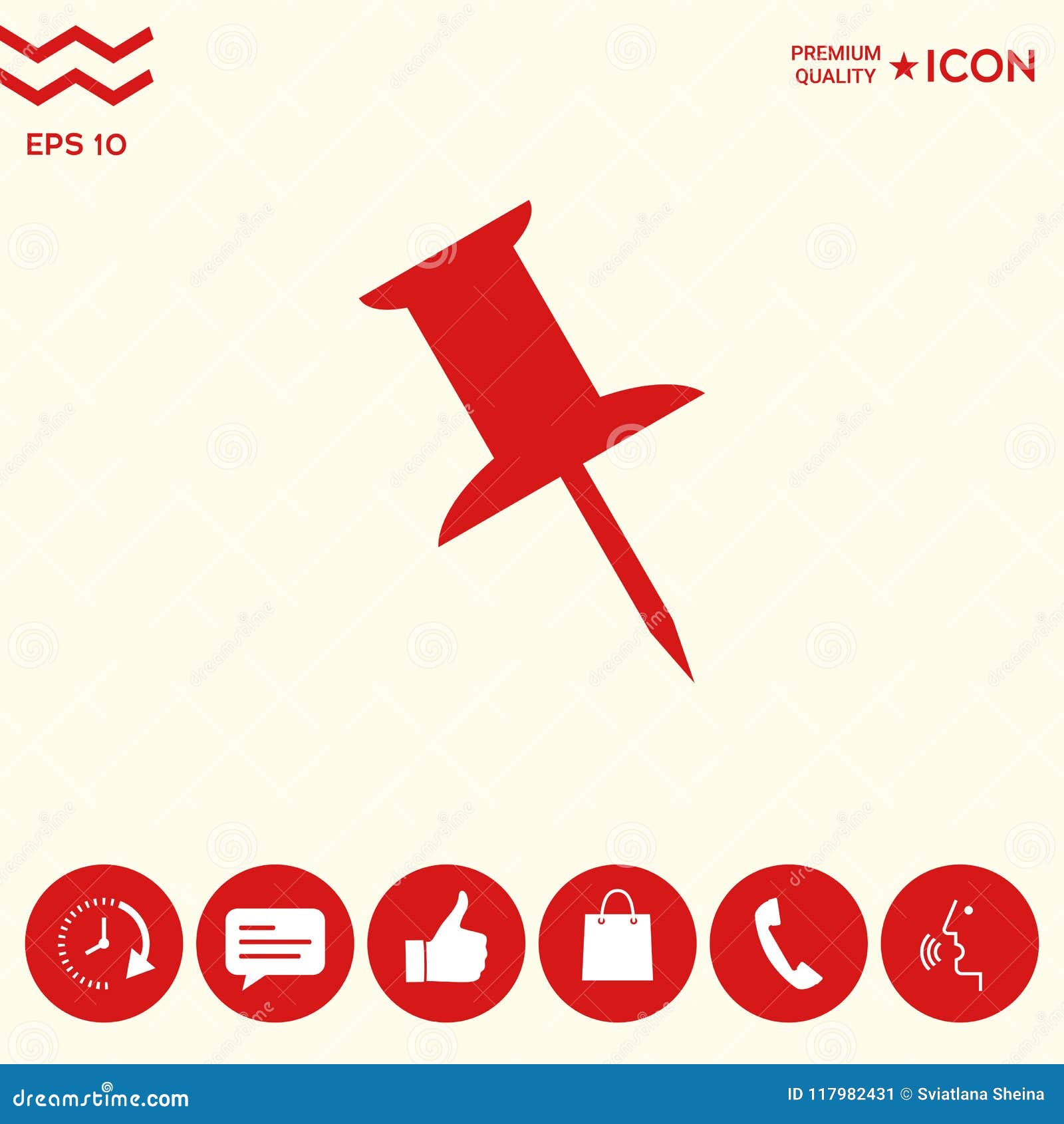 Drawing pin icon stock vector. Illustration of push - 117982431