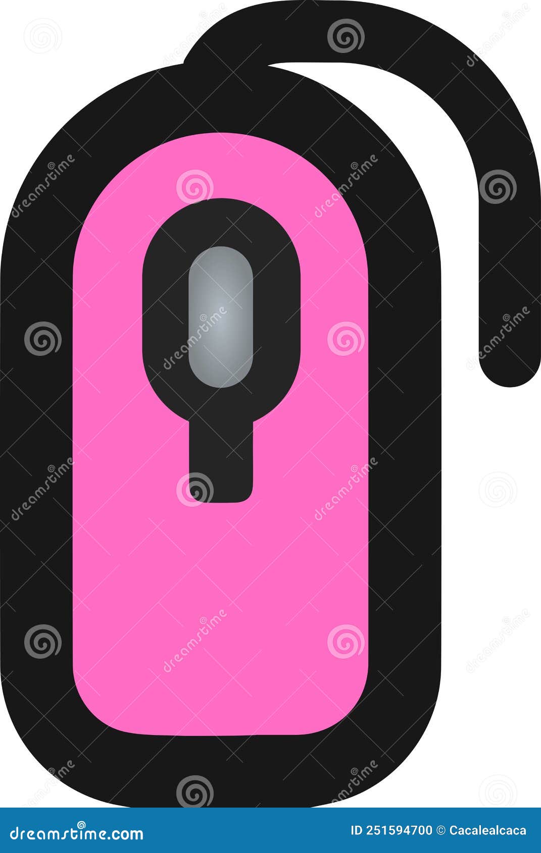 The Drawing of a Pink Computer Mouse, a Small Hardware Input Device ...