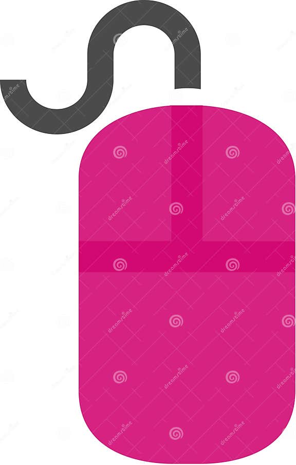 The Drawing of a Pink Computer Mouse, a Small Hardware Input Device ...