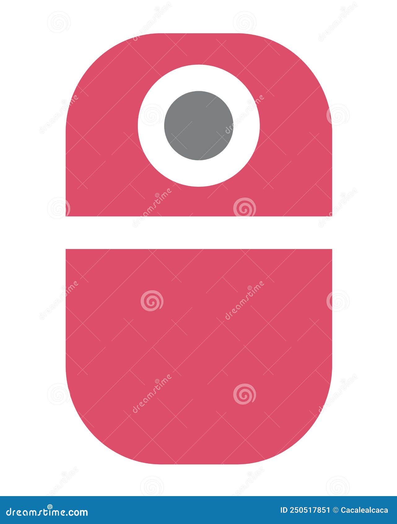 The Drawing of a Pink Computer Mouse, a Small Hardware Input Device ...