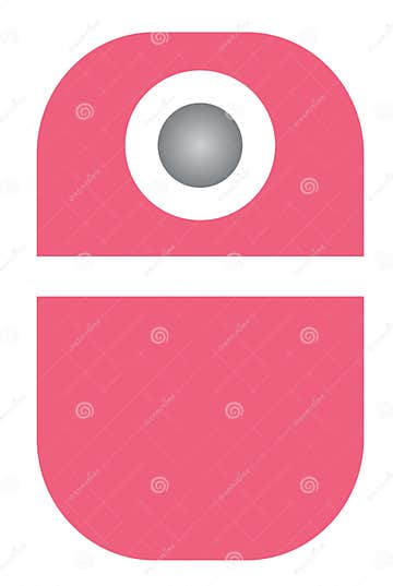 The Drawing of a Pink Computer Mouse, a Small Hardware Input Device ...