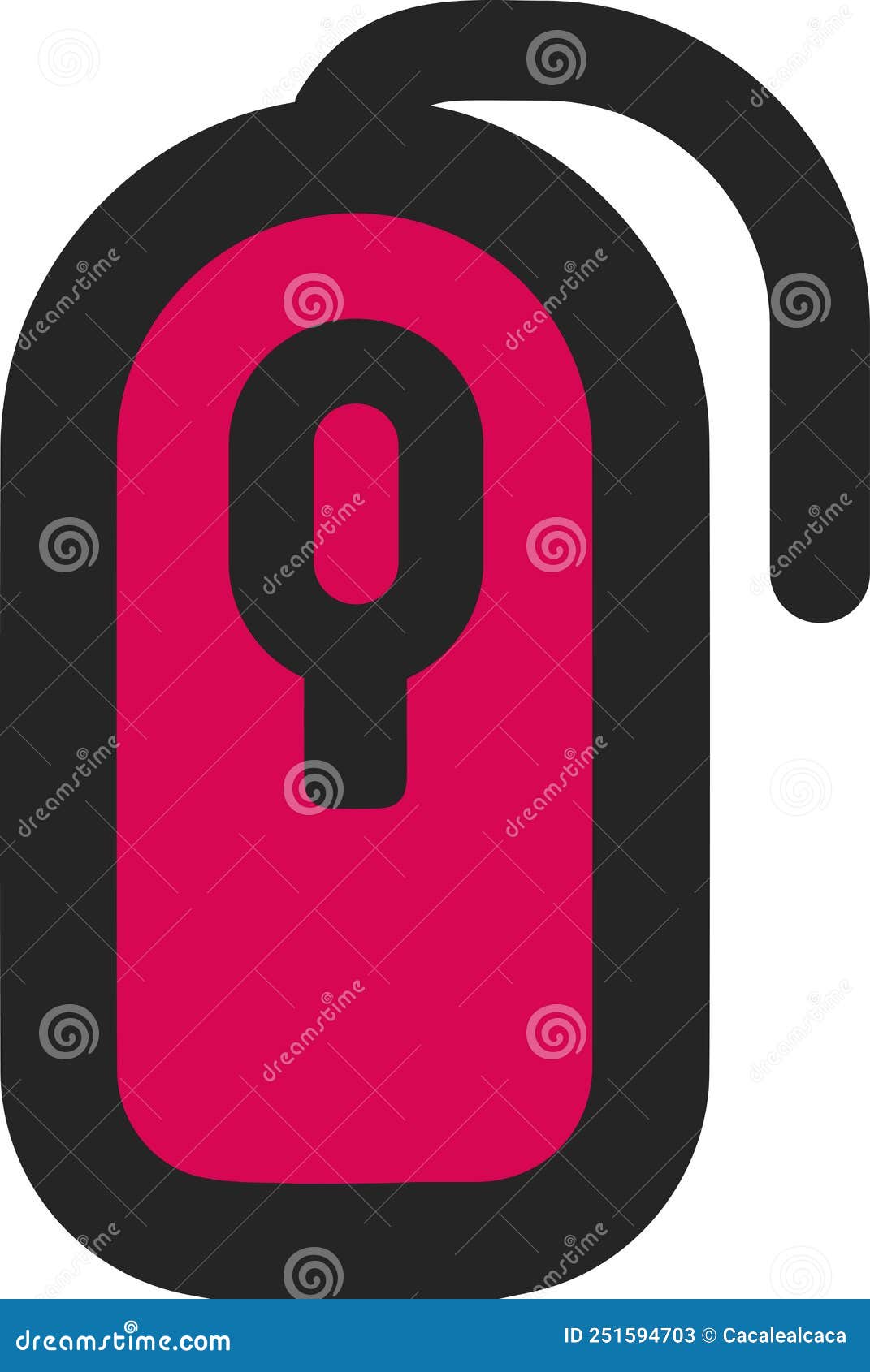 The Drawing of a Pink Computer Mouse, a Small Hardware Input Device ...