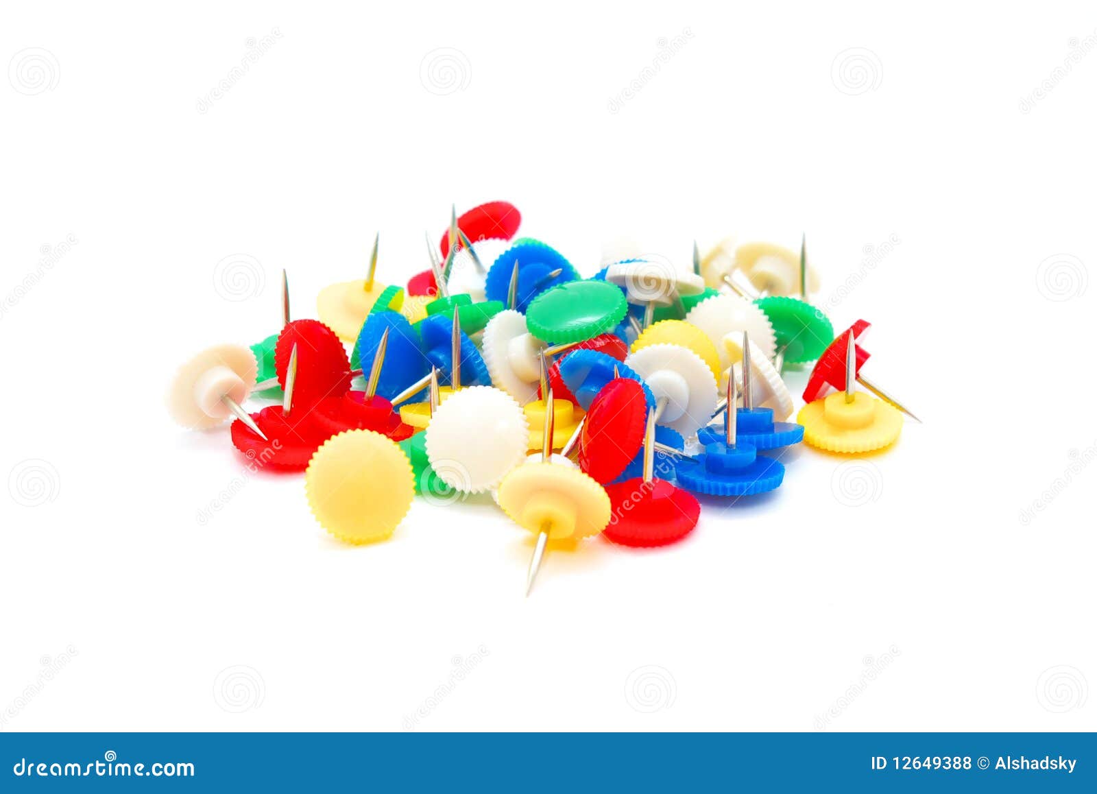 Drawing pins stock photo. Image of office, symbol, yellow - 12649388