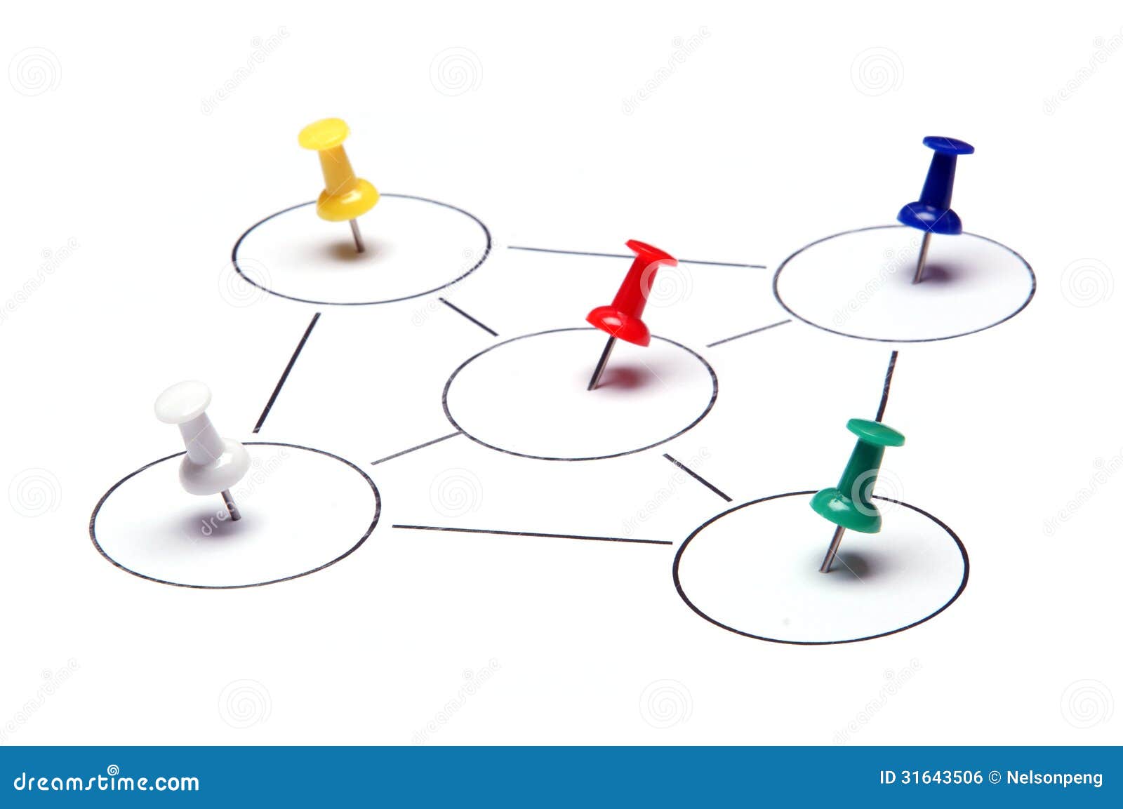 Drawing Pins on Different Circle Stock Illustration - Illustration of ...