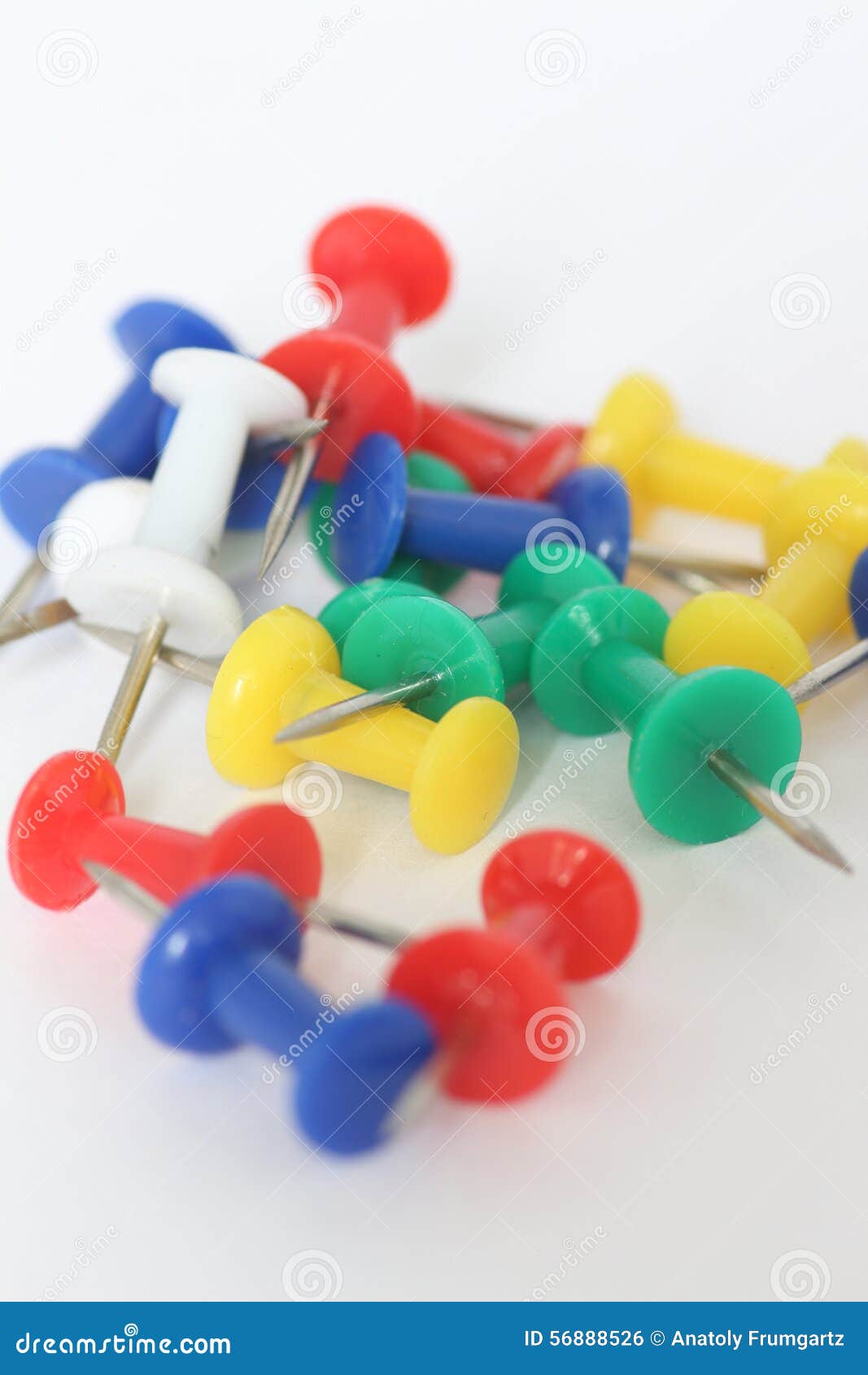Drawing pins stock photo. Image of draw, sharp, yellow - 56888526