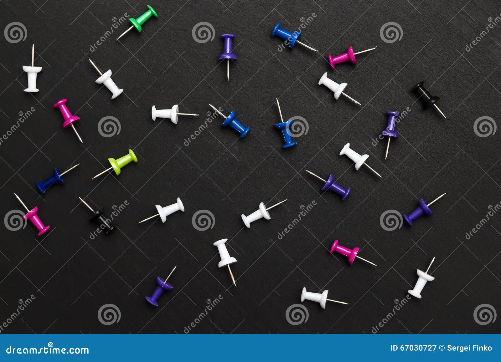 Drawing pins on the table stock image. Image of business - 67030727