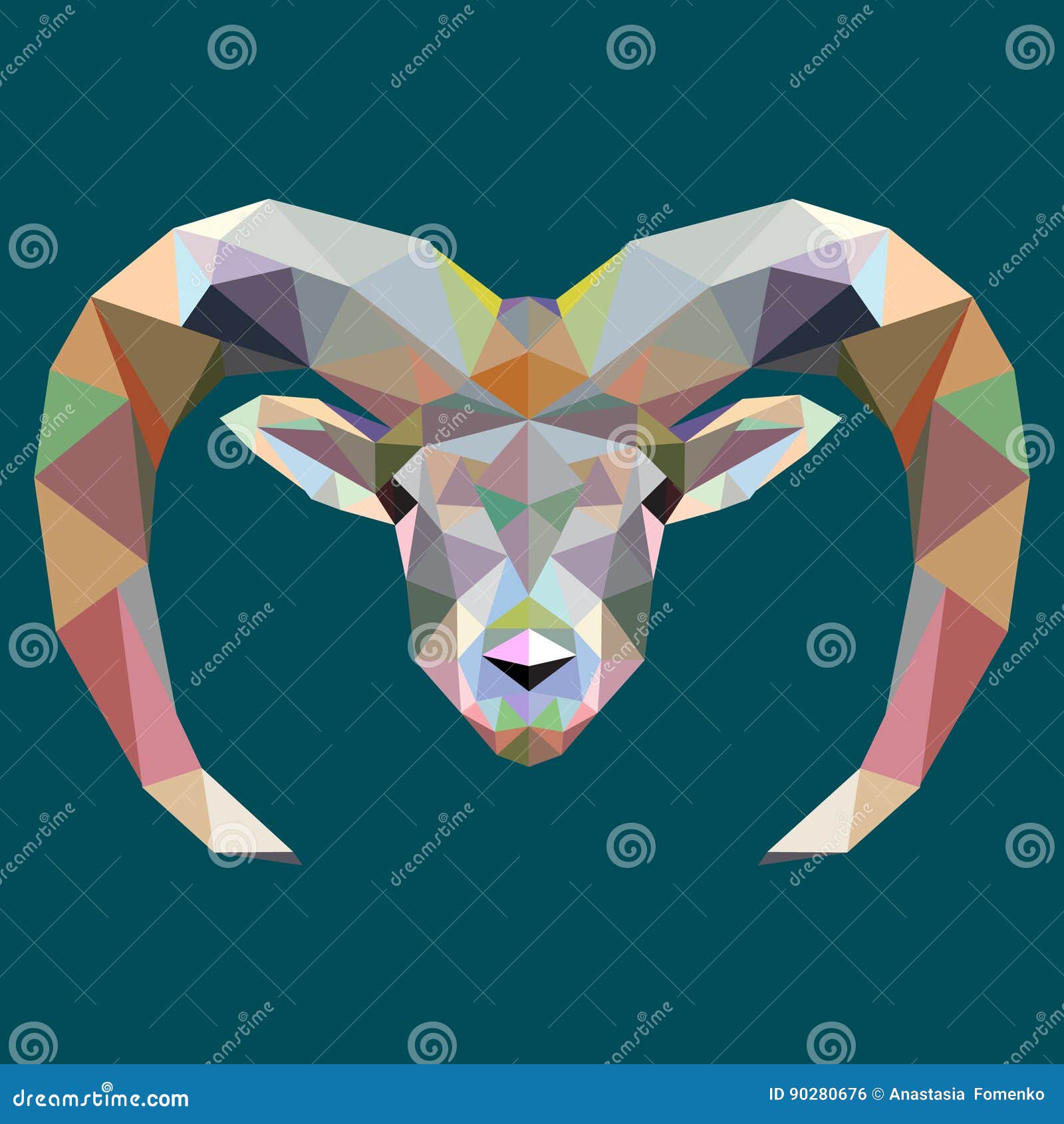 Drawing Polygon, Moose, Deer, Stock Vector - Illustration of isolated ...
