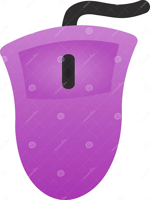 The Drawing of a Purple Computer Mouse, a Small Hardware Input Device ...