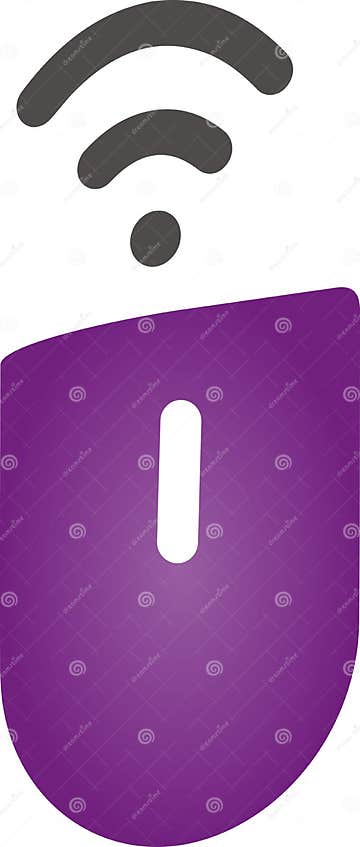 The Drawing of a Purple Computer Mouse, a Small Hardware Input Device ...