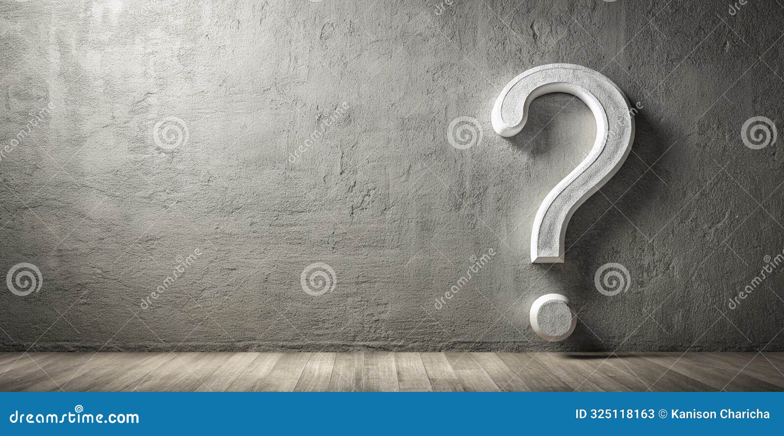 Drawing of a Question Mark on the Wall Generative by AI Stock ...