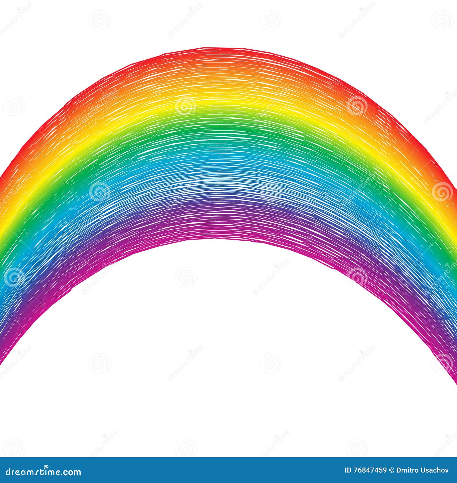 Drawing Rainbow. Stylized a Pencil. Illustration Stock Vector ...