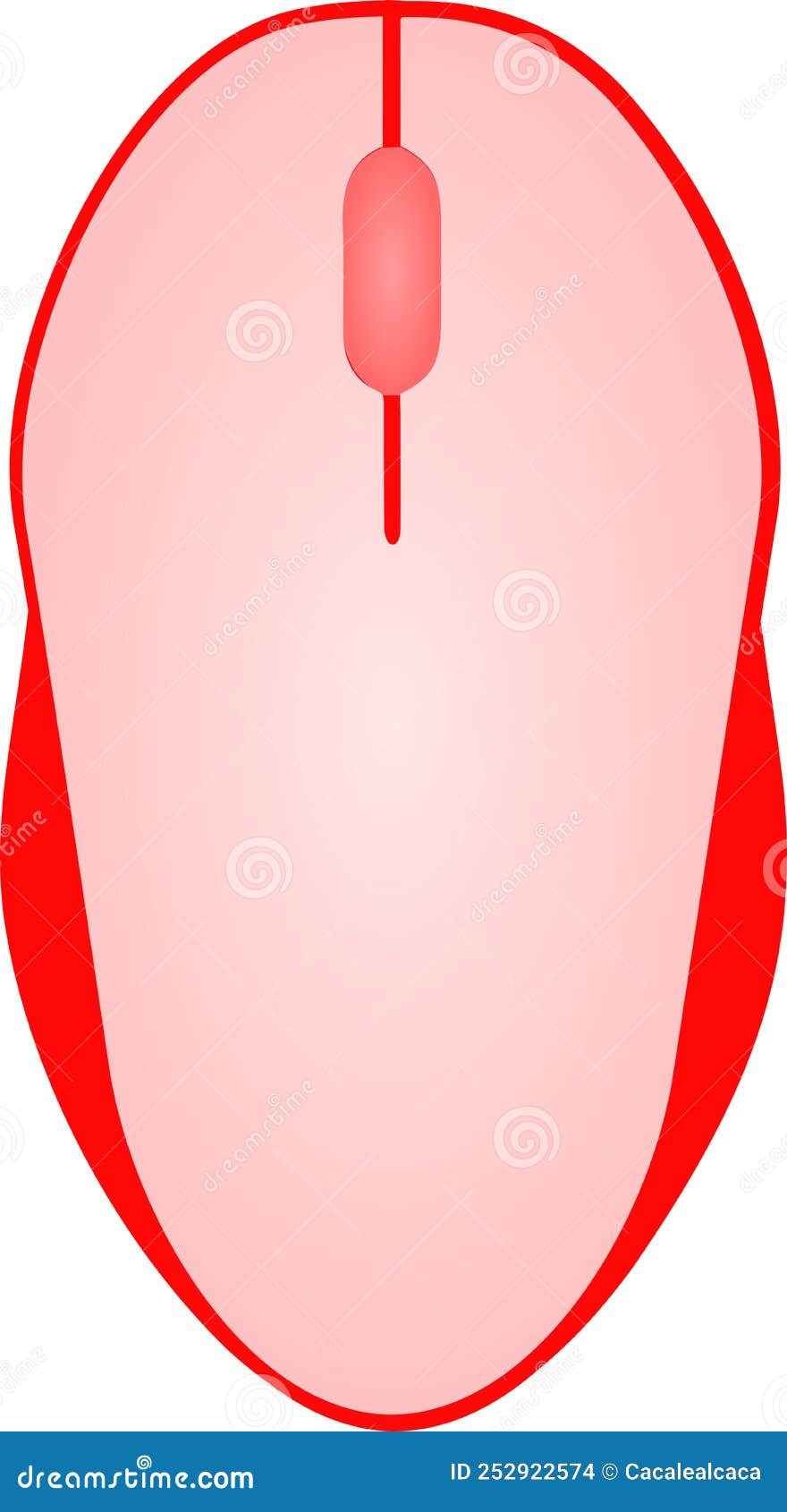 The Drawing of a Red Computer Mouse, a Small Hardware Input Device Used ...