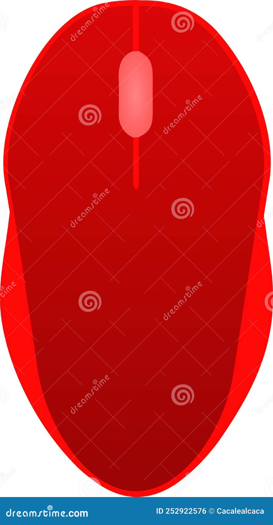The Drawing of a Red Computer Mouse, a Small Hardware Input Device Used ...