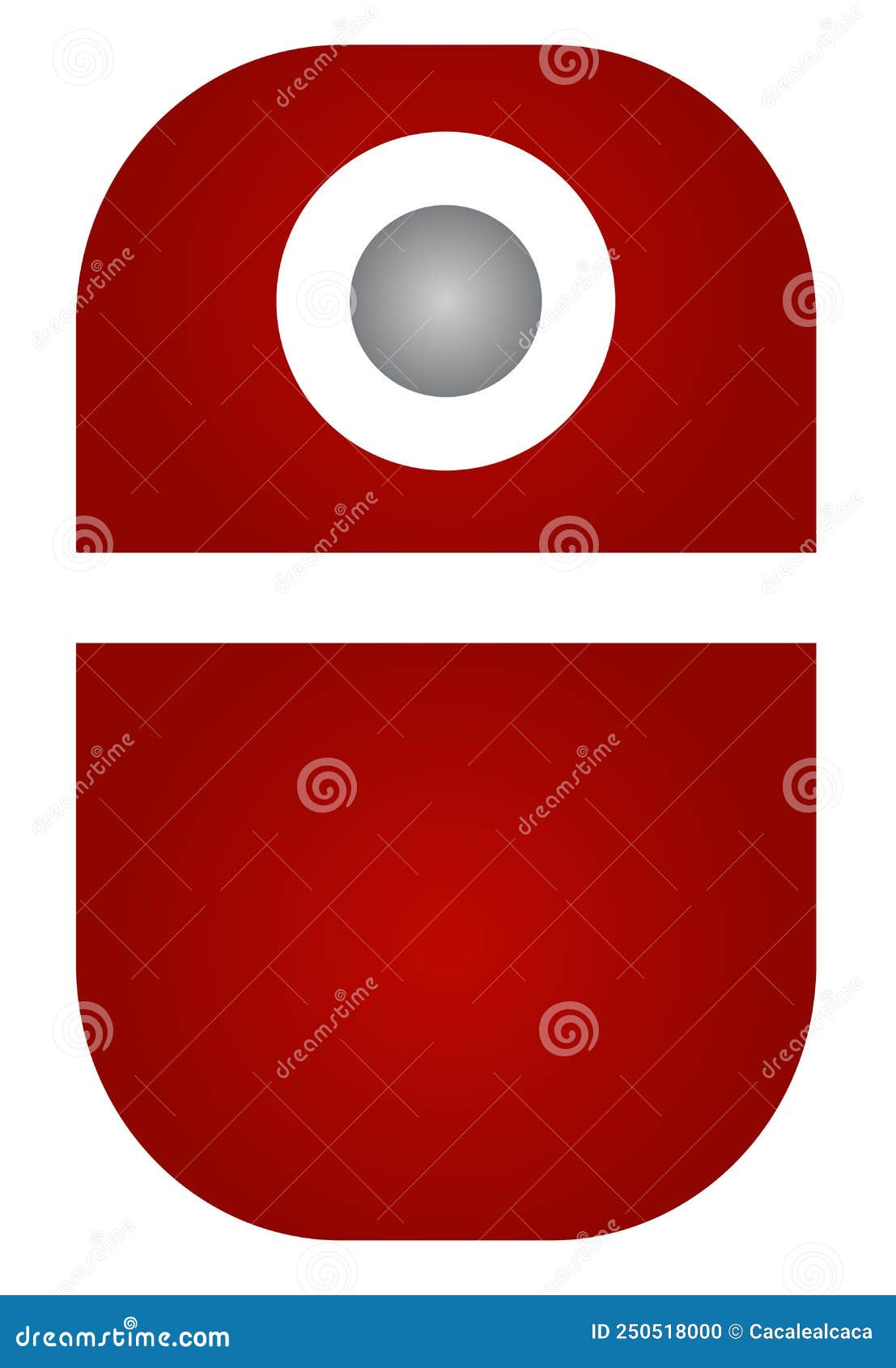 The Drawing of a Red Computer Mouse, a Small Hardware Input Device Used ...